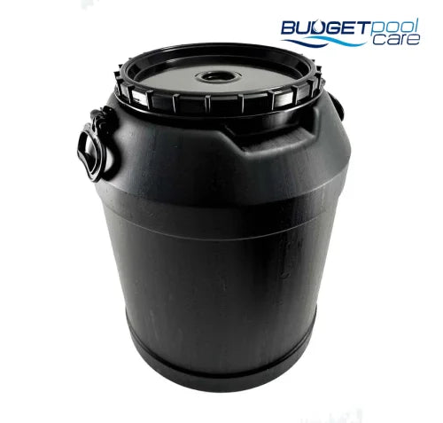 DRUM 60L W/CAP BLACK at Budget Pool Care