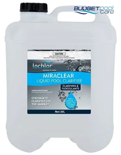 MIRACLEAR LIQUID CLARIFIER 20L at Budget Pool Care